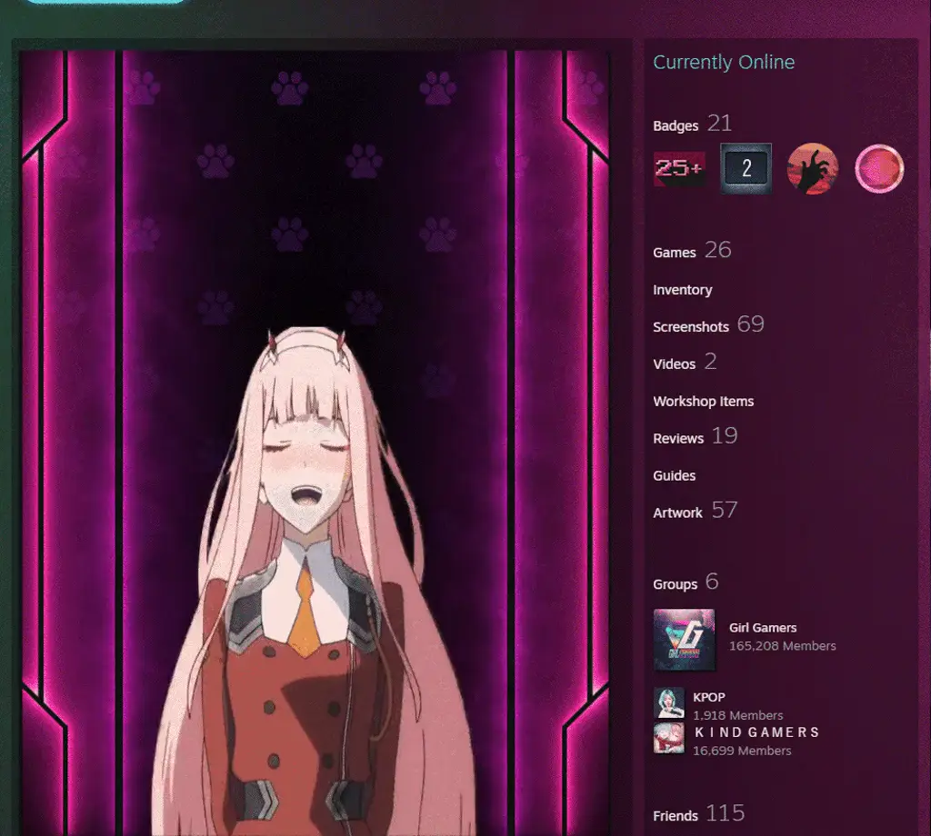 Steam Artwork Zero Two Jumping download on VSThemes.org