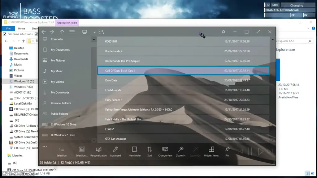 Immersive Explorer - a new stylish explorer download on VSThemes.org
