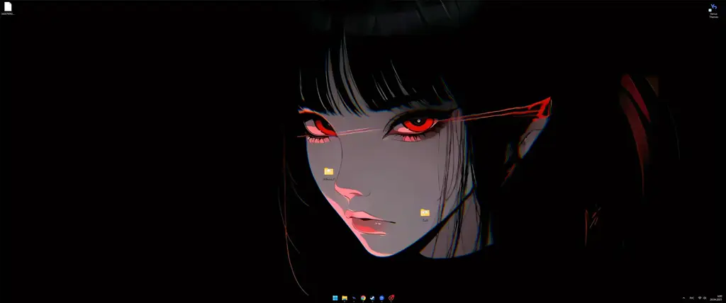 Живые обои Девушка с красным шлейфом скачать на VSThemes.org