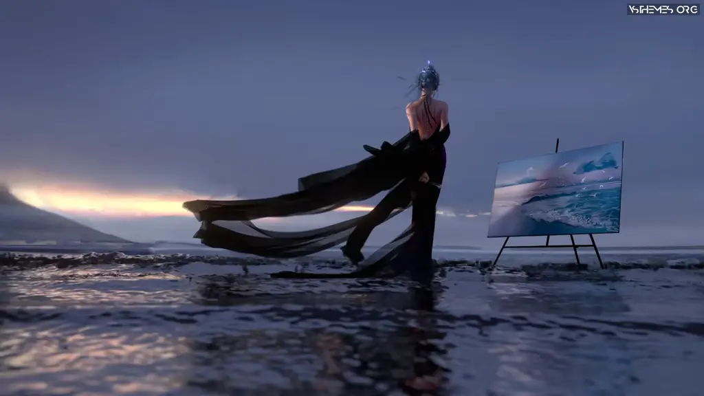 Live wallpaper BlueTears - Princess Yulia (WLOP) download on VSThemes.org