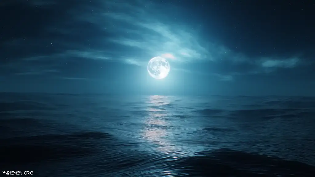 Live wallpaper Ocean And Full Moon Ambience download on VSThemes.org