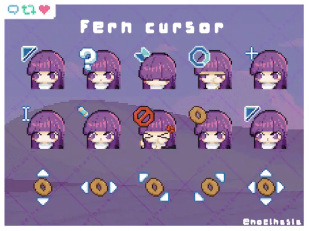 Cursors Fern (Sousou no Frieren) on Windows download on VSThemes.org