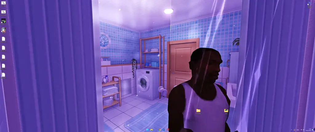 Live wallpaper CJ showering (MiSide) download on VSThemes.org