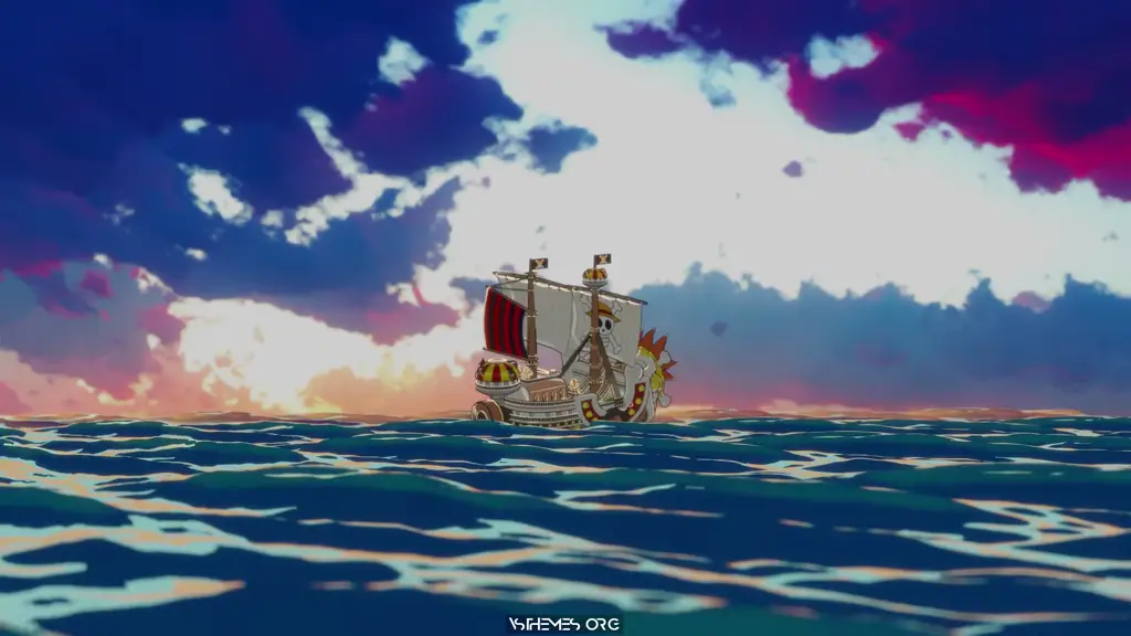 Live wallpaper One Piece Thousand Sunny 4K download on VSThemes.org