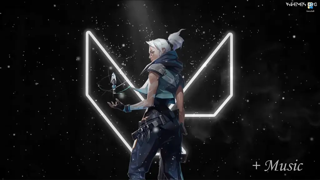 Live wallpaper Jett - The Wind Girl from Valorant download on VSThemes.org