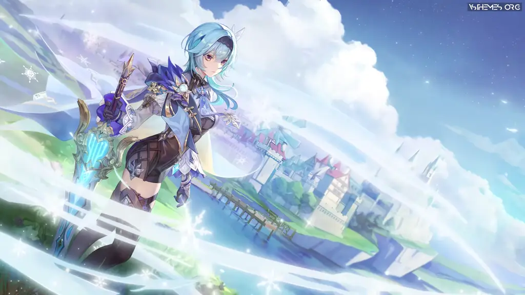 Live wallpaper Eula Genshin Impact 4K download on VSThemes.org