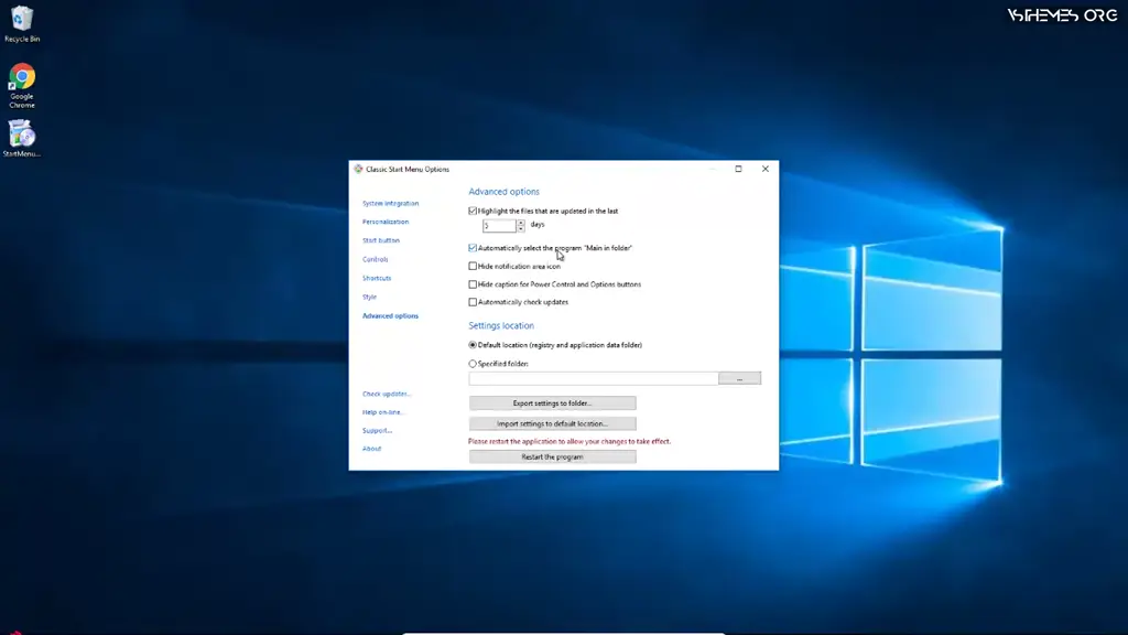 Start Menu X Pro - classic start menu v.7.77 download on VSThemes.org