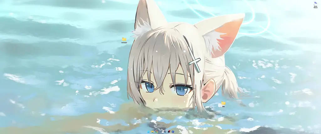 Live wallpaper Shiroko in water (Blue Archive) download on VSThemes.org