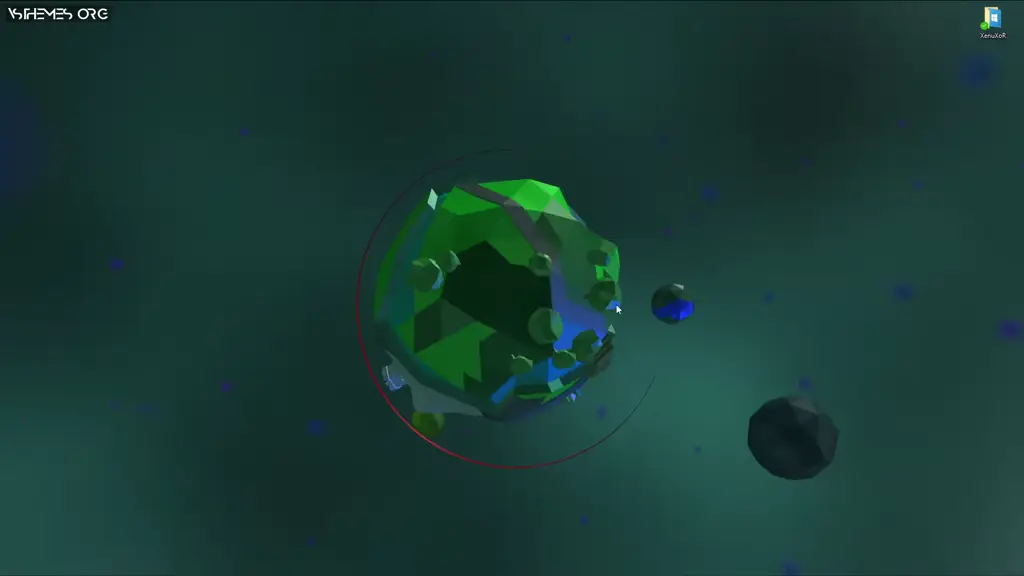 Live wallpaper Polygonal Planet download on VSThemes.org