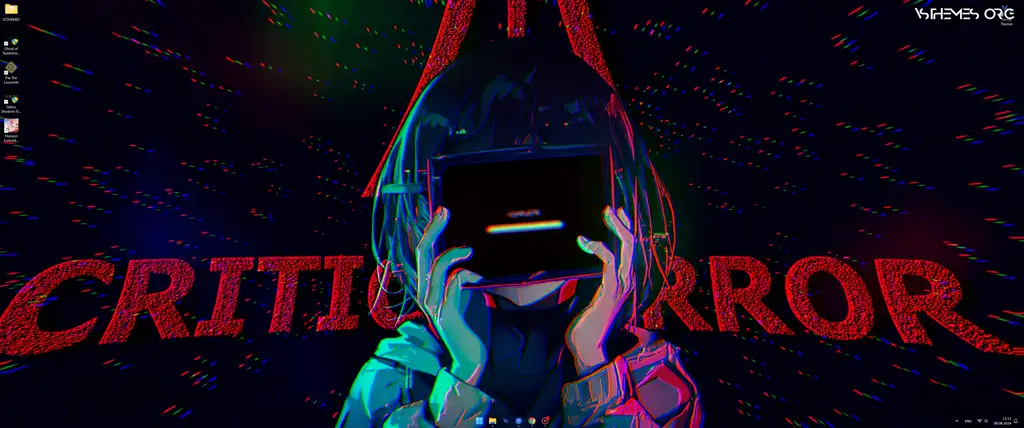 Live wallpaper Anime girl - System error download on VSThemes.org