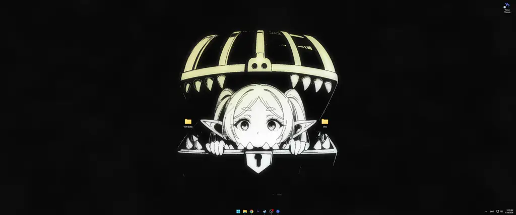 Live wallpaper Frieren chest (Red Q) download on VSThemes.org