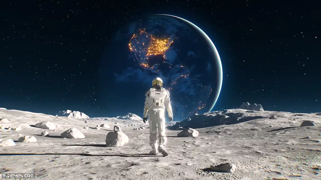 Живые обои spaceman walking home скачать на VSThemes.org