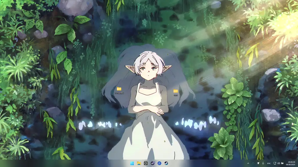 Live wallpaper Frieren in the stream download on VSThemes.org