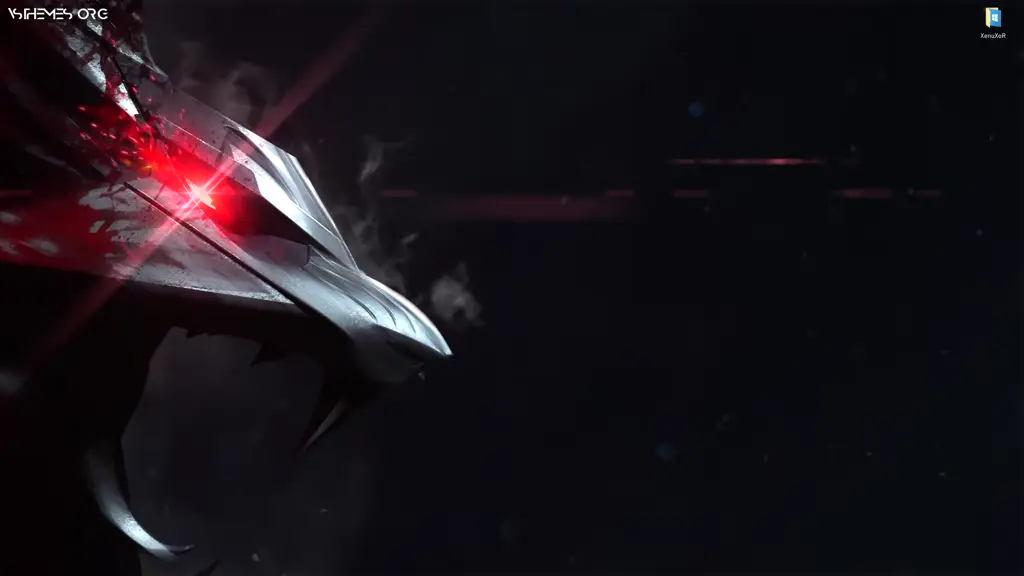 Live wallpaper A Wolf medallion with a red eye from the Witcher 3 game ...