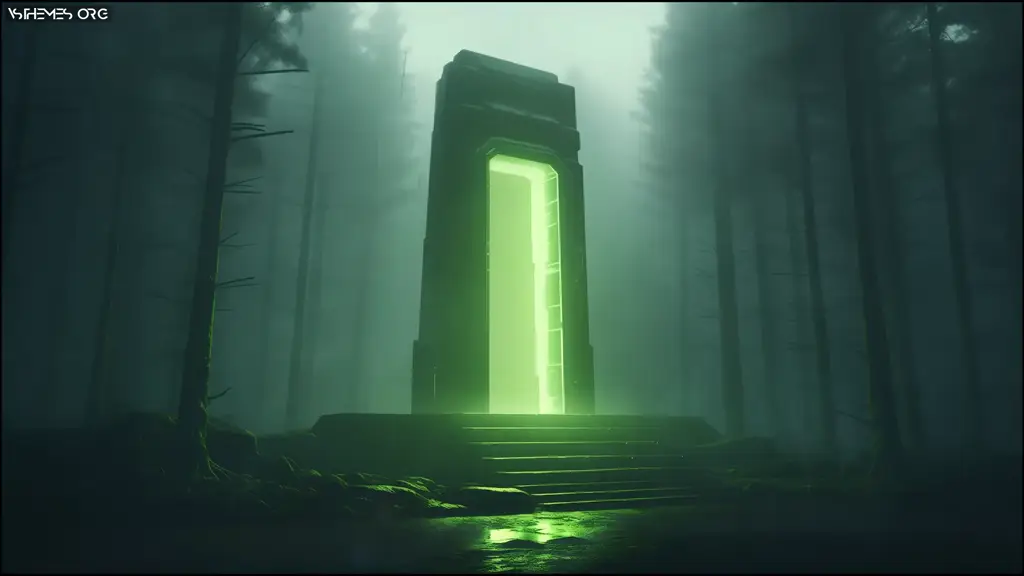 Live wallpaper Mysterious Green Gate download on VSThemes.org