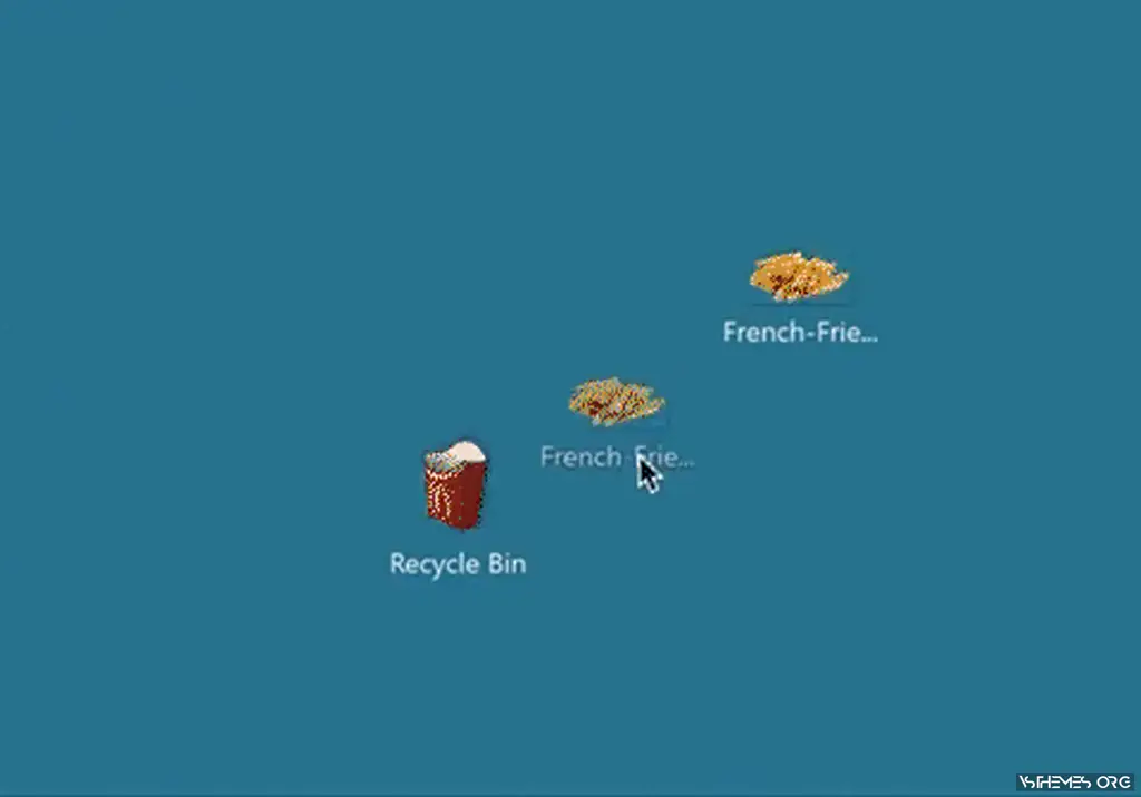 Icons Frensh Fries Recycle bin download on VSThemes.org