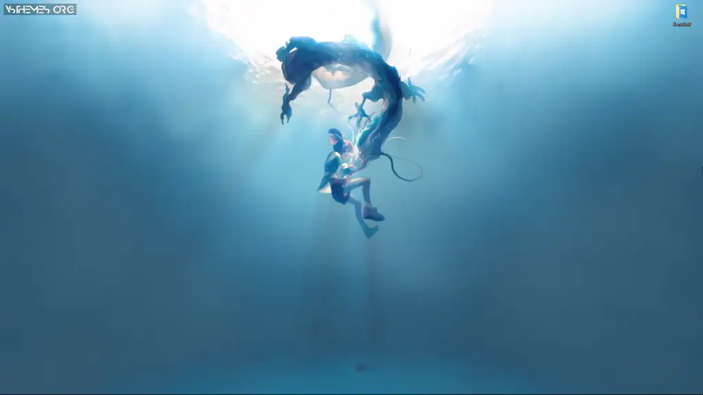 Anime Girl Drowning In Water Long Hair Anime Girl Close Eyes Original