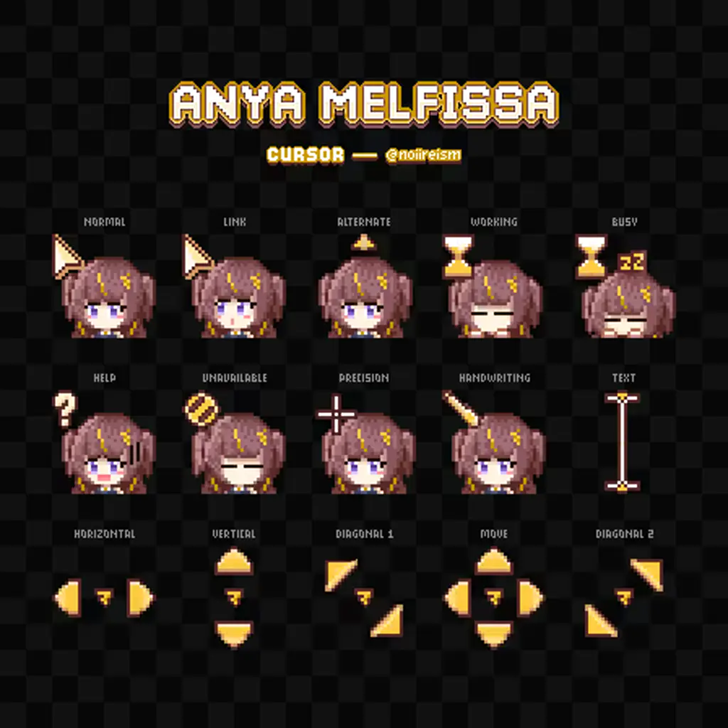 Курсоры Аня Мелфисса для Windows скачать на VSThemes.org
