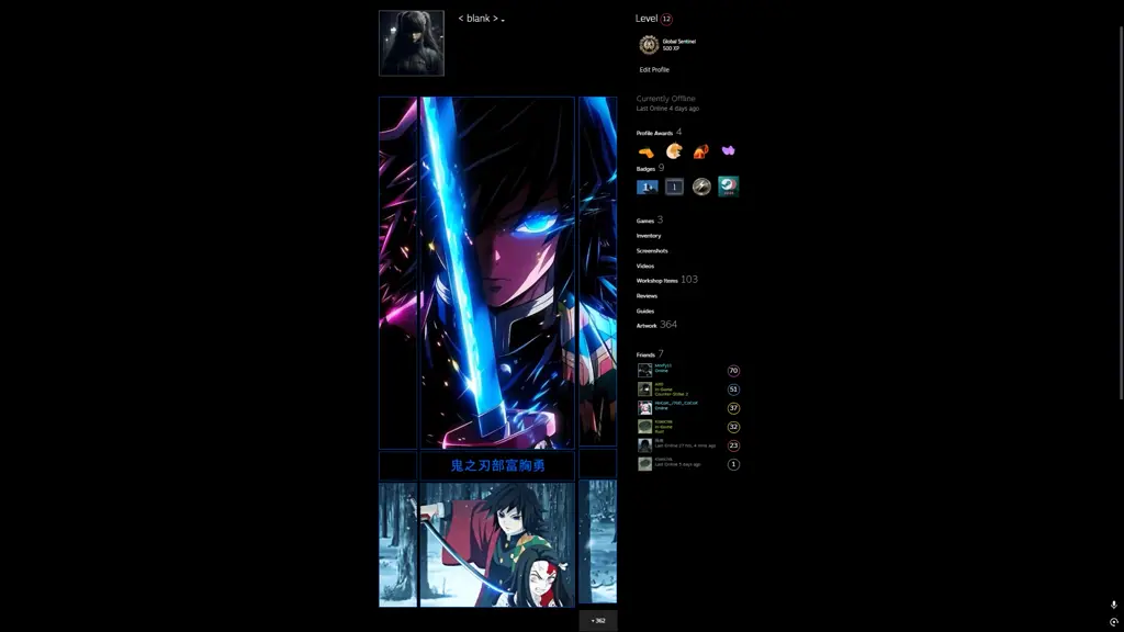 Steam Artwork Giyuu Tomioka - Kimetsu no Yaiba download on VSThemes.org