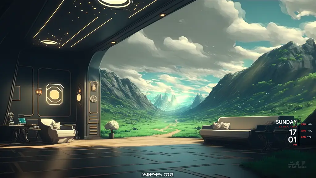 Живые обои The world outside the cabin скачать на VSThemes.org