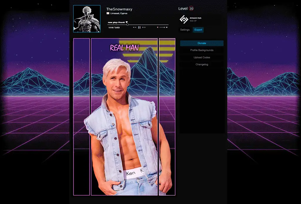 Steam Artwork Ken (Ryan Gosling) download on VSThemes.org