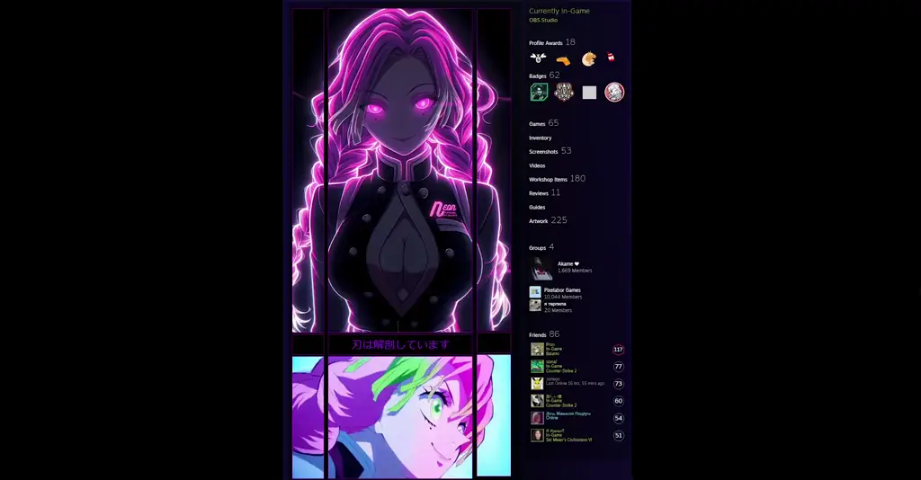 Steam Artwork Mitsuri Kanroji Demon Slayer download on VSThemes.org