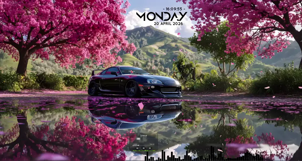 Live wallpaper Toyota Supra (Sakura) download on VSThemes.org