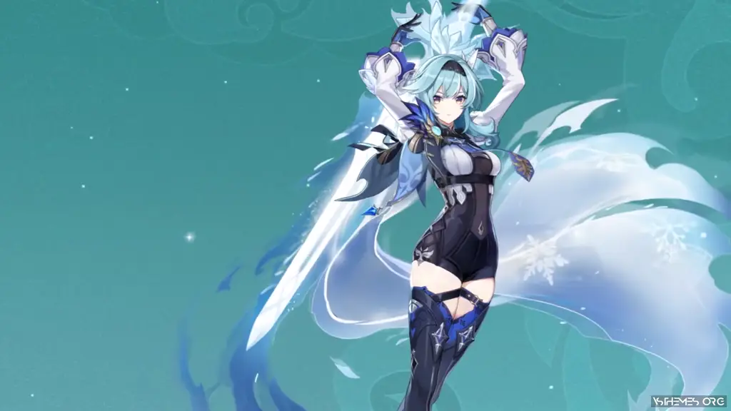 Live wallpaper Genshin Impact Eula hits with a Snow Sword download on ...