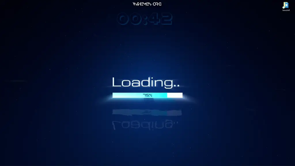 Live wallpaper Blue loading screen download on VSThemes.org