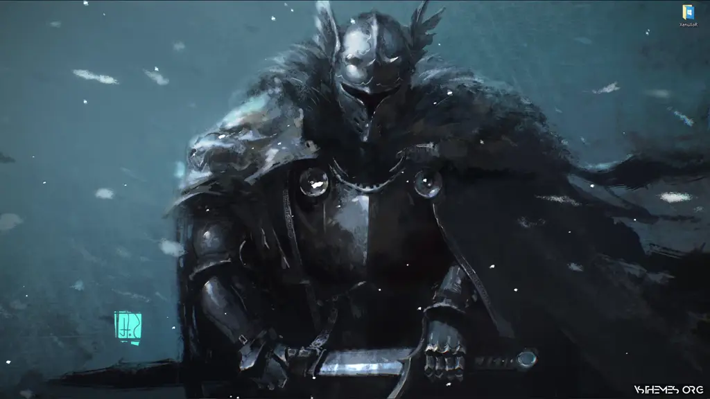 Live wallpaper The Snow Knight download on VSThemes.org