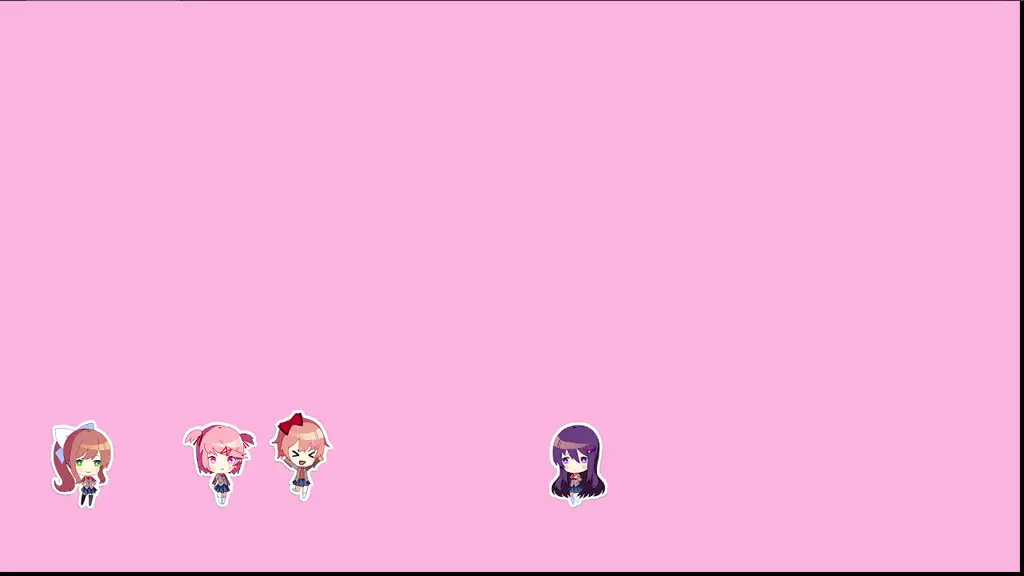 Live wallpaper DDLC Interactive Chibis download on VSThemes.org