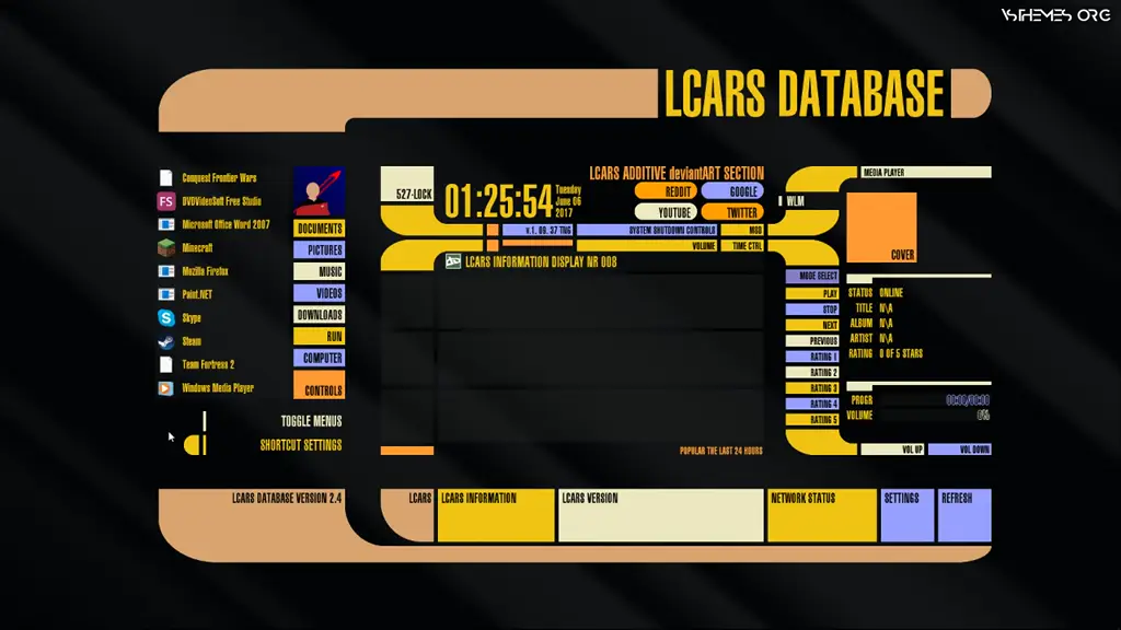Skin LCARS V2 for Rainmeter download on VSThemes.org