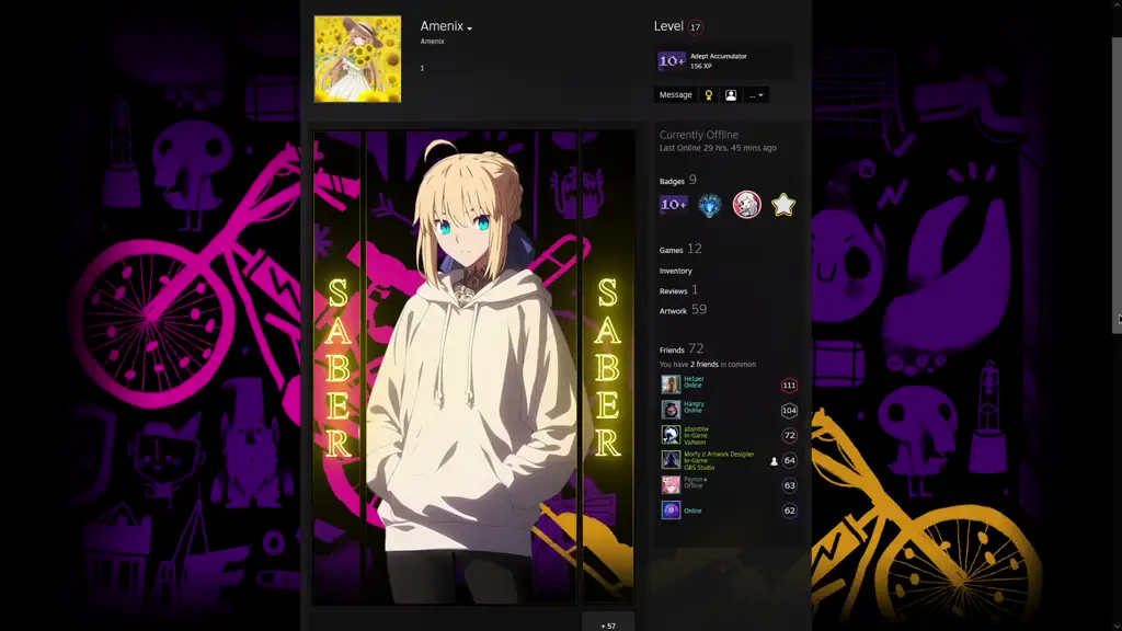 Steam Artwork Saber Neon download on VSThemes.org