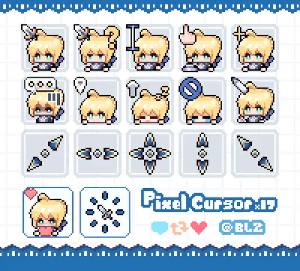 Cursors Saber (Fate) on Windows download on VSThemes.org