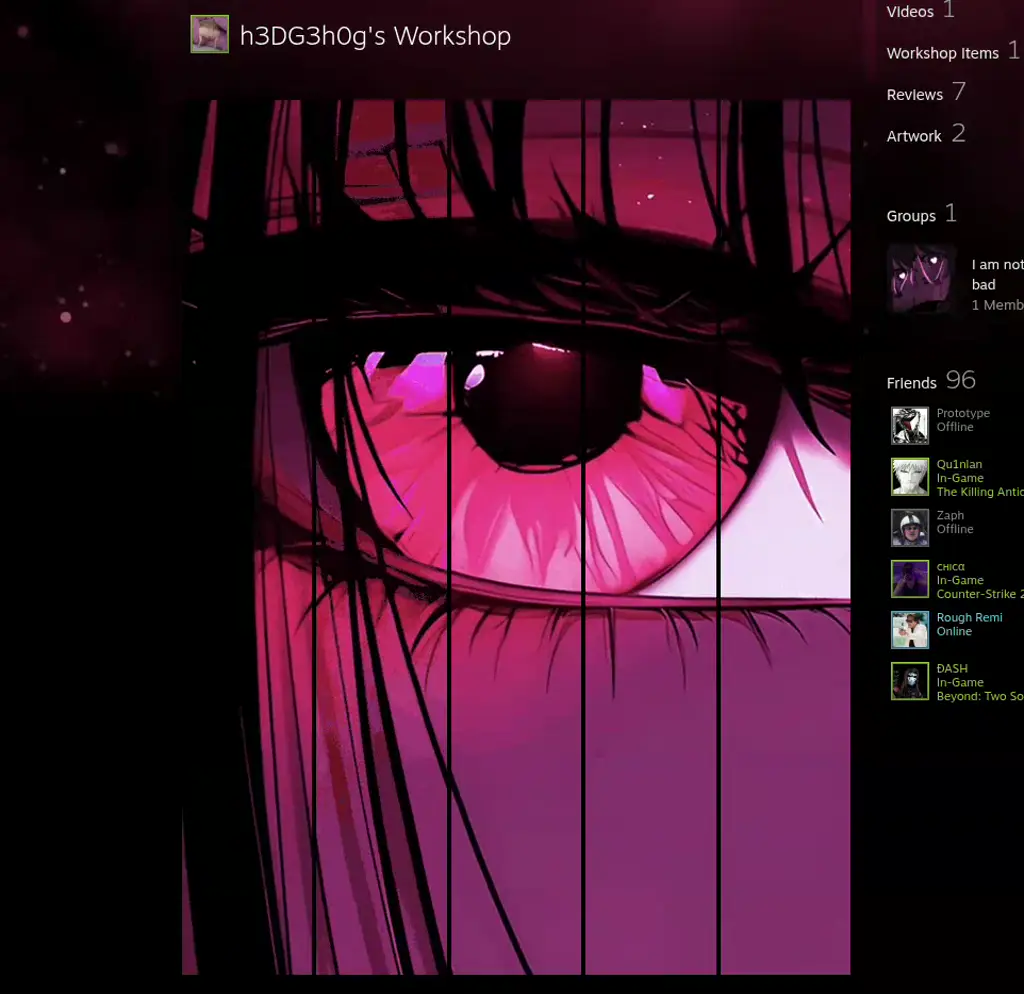 Red eye (close up) Workshop Showcase Steam download on VSThemes.org