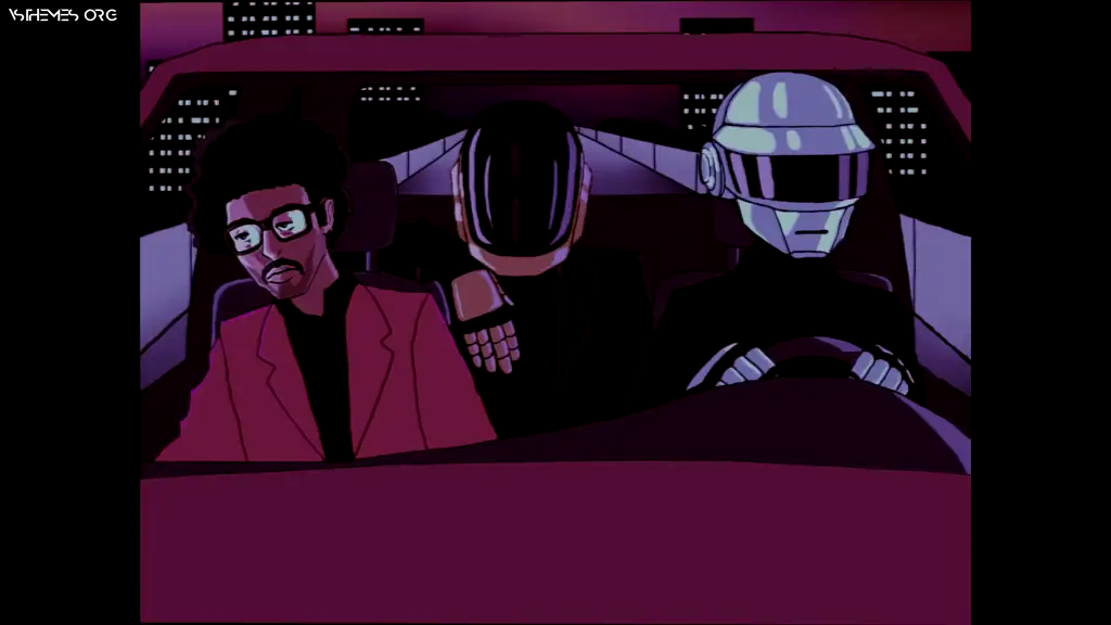 Живые обои Daft Punk and Weeknd chill drive скачать на VSThemes.org
