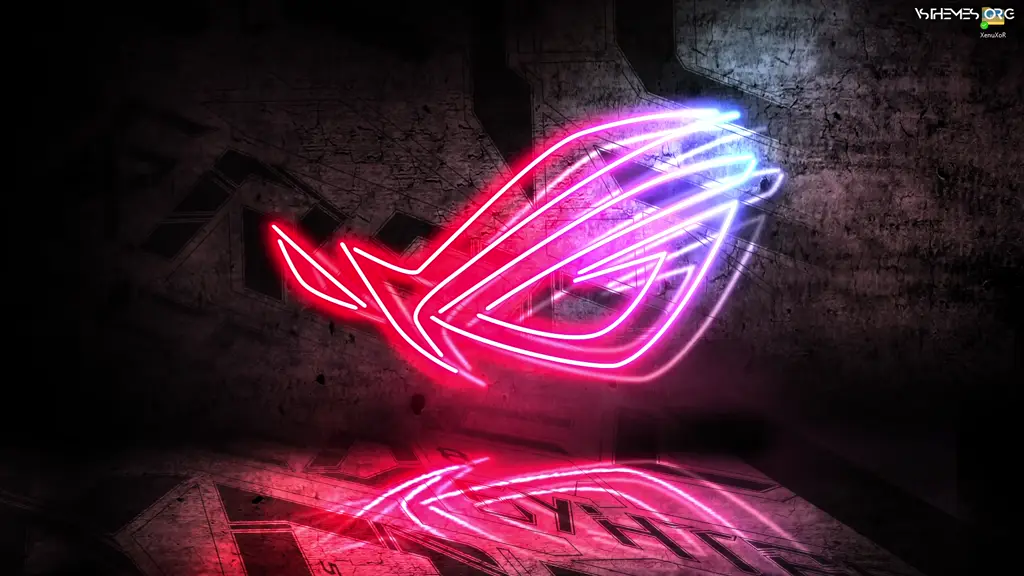 Live wallpaper Neon Asus ROG logo download on VSThemes.org