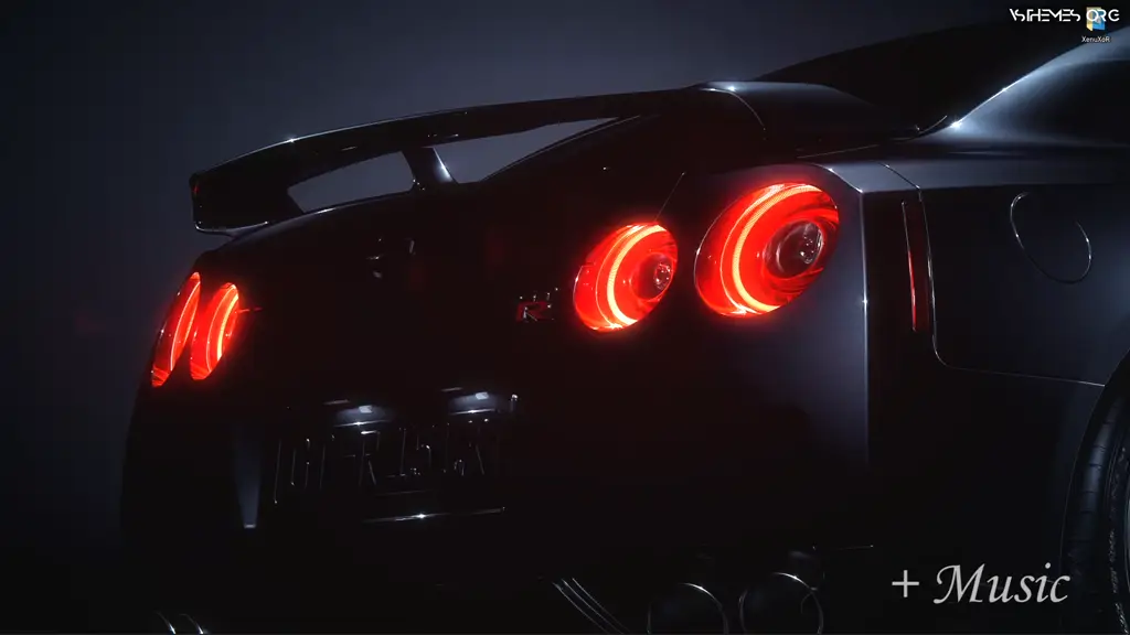 Live wallpaper Nissan GT-R headlights download on VSThemes.org