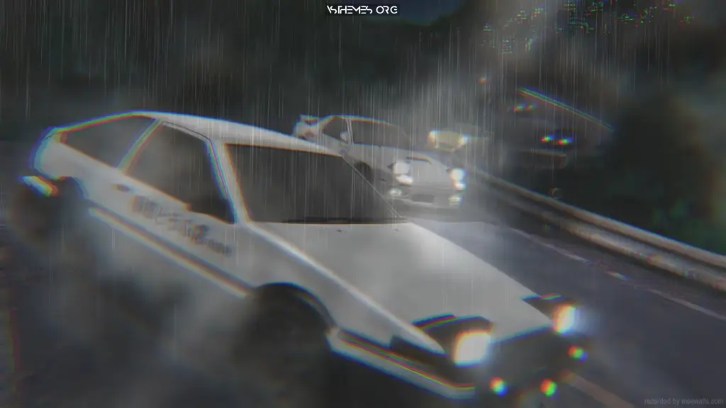Живые обои Racing In The Rain Initial D скачать на VSThemes.org