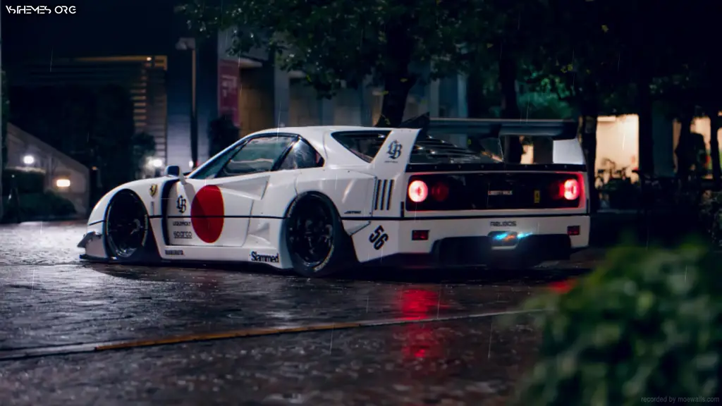 Live wallpaper Ferrari F40 Liberty Walk download on VSThemes.org