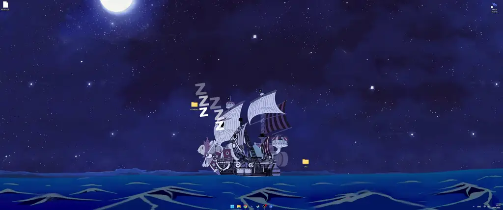 Live wallpaper Night ship One Piece download on VSThemes.org