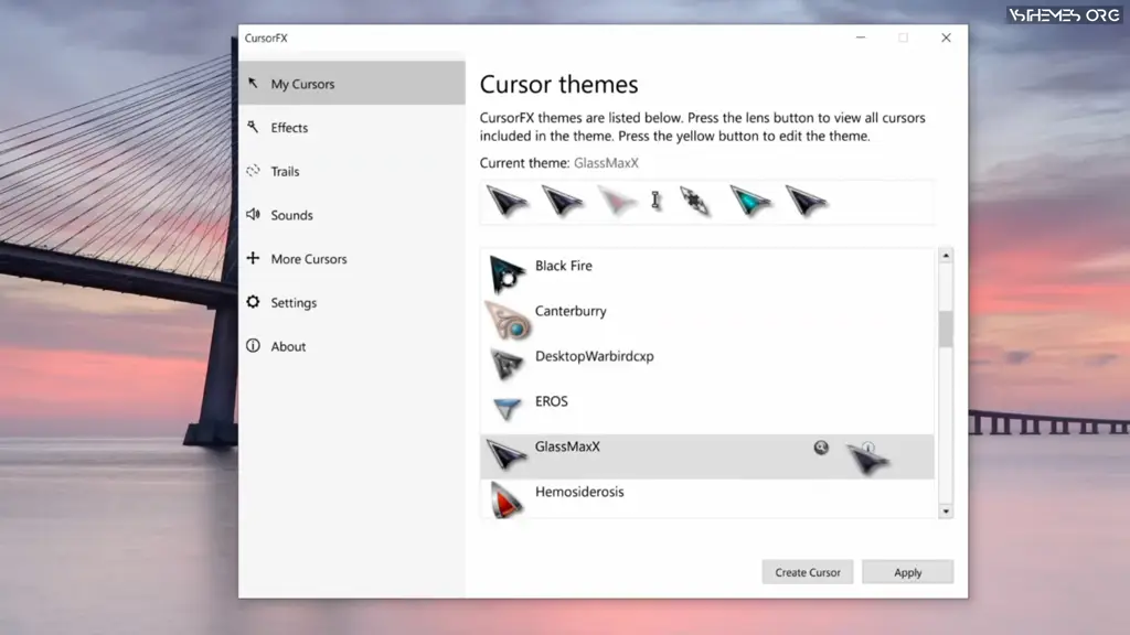 Stardock CursorFX - batch cursor replacement download on VSThemes.org