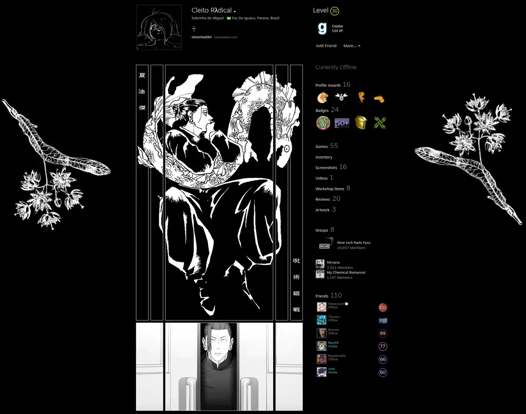 Steam Artwork Suguru Geto (Jujutsu Kaisen) download on VSThemes.org