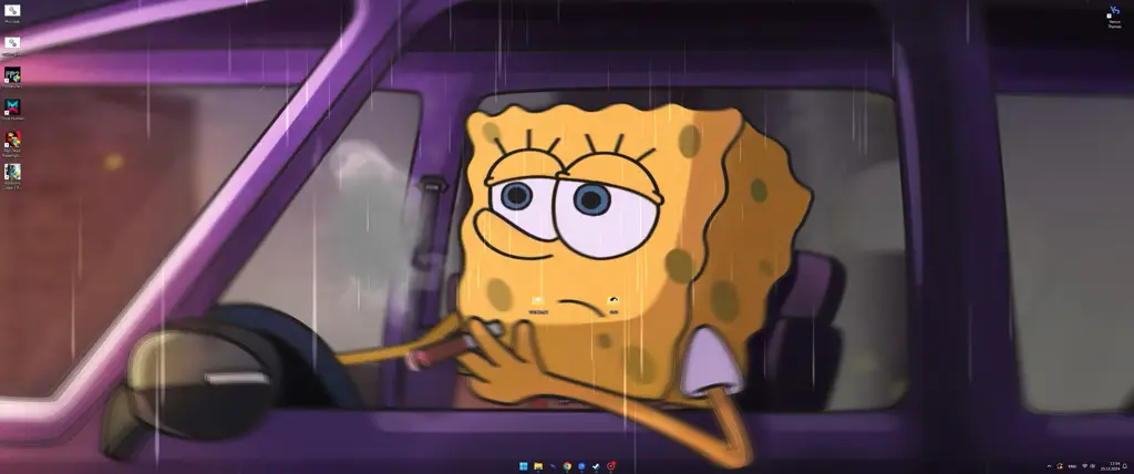 Live wallpaper Sponge Bob in car download on VSThemes.org