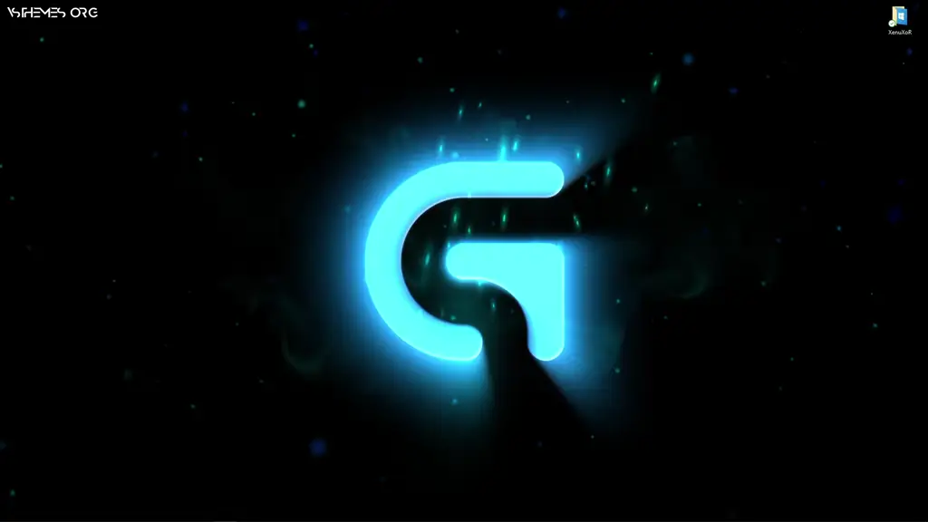 Live wallpaper Blue Logitec logo download on VSThemes.org