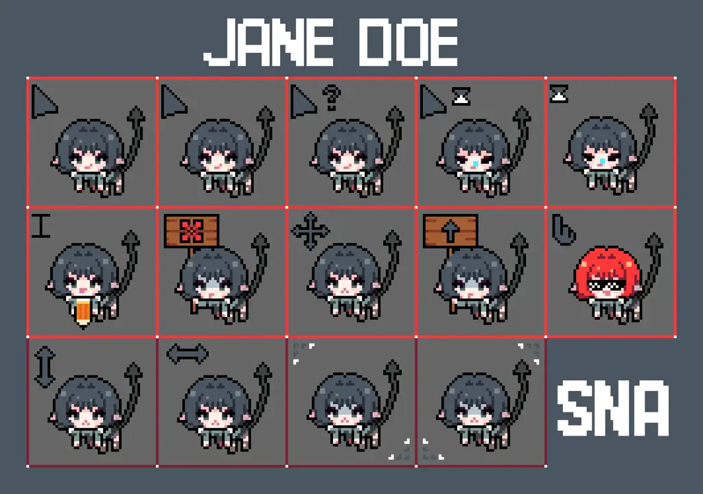 Cursors Jane Doe (ZZZ) on Windows download on VSThemes.org