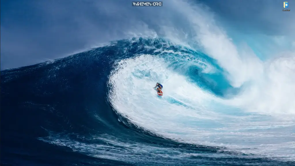Live wallpaper Riding a wave (surfing) download on VSThemes.org