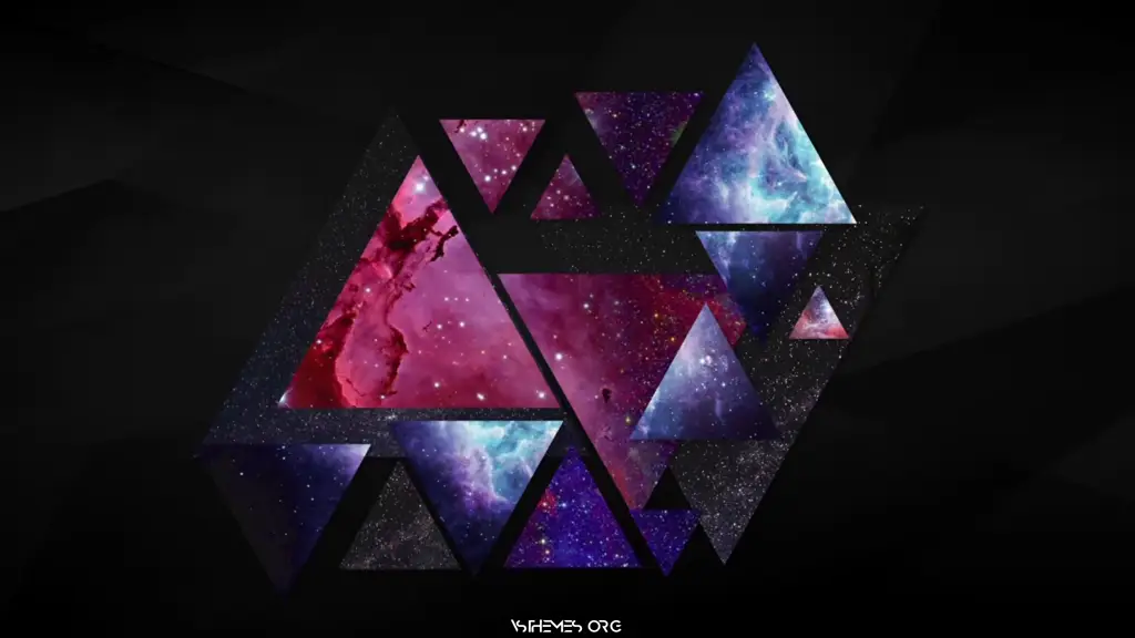Live wallpaper Reflection of the universe in triangles download on ...