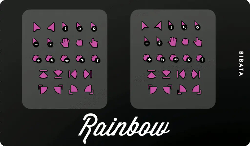 Cursors Bibata Rainbow on Windows download on VSThemes.org