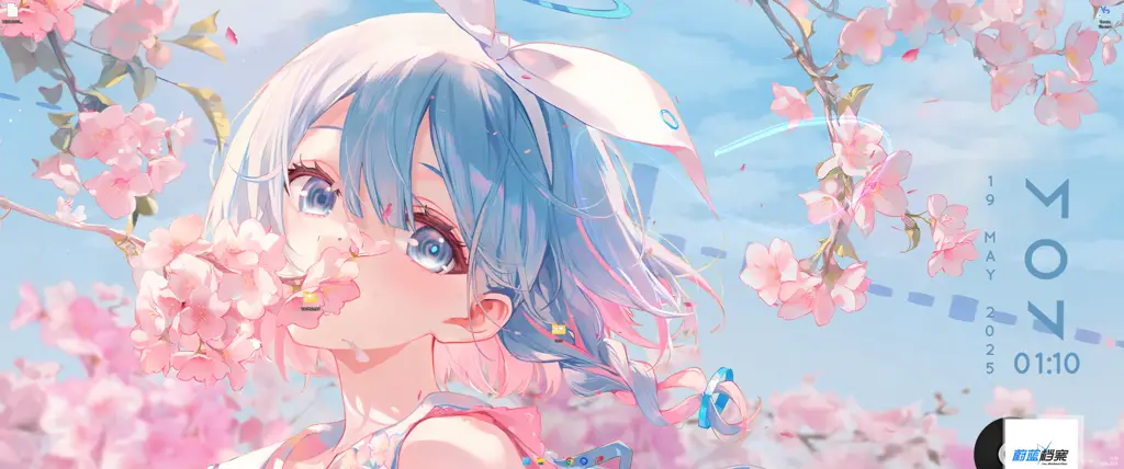 Live wallpaper Sakura Scent, Arona - Blue Archive download on VSThemes.org